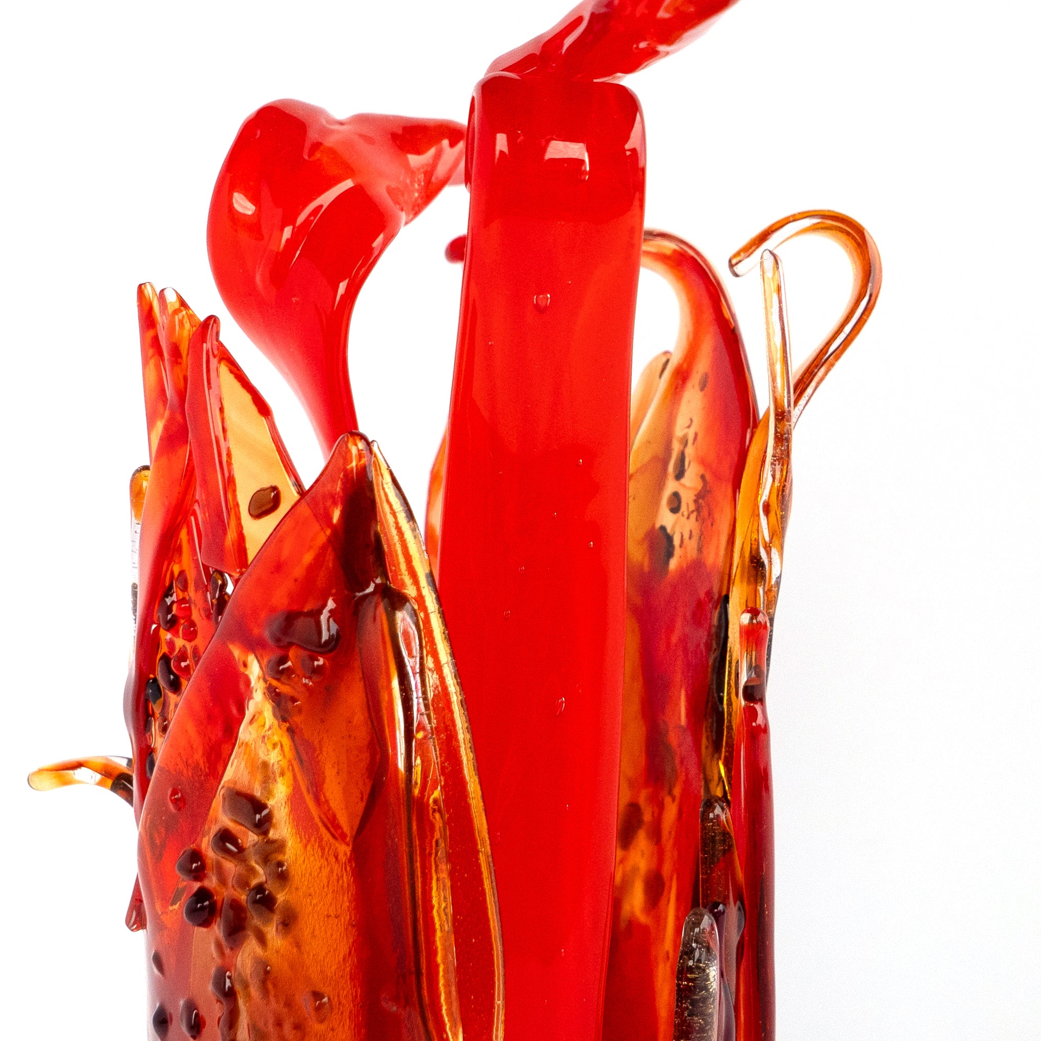 A FIERY HEART - Fused Glass Sculptures