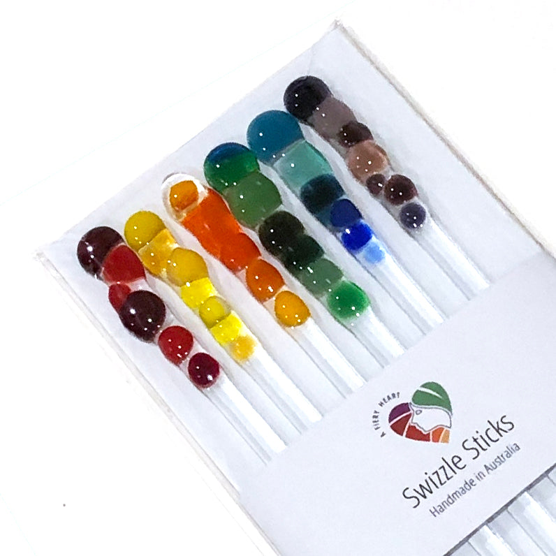 Swizzle sticks | Rainbow (Set of 6) – A FIERY HEART